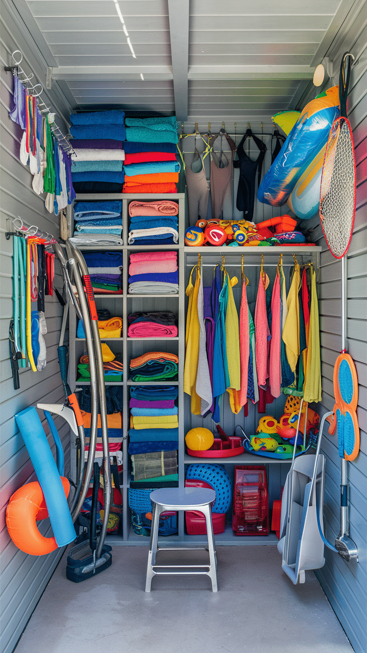 15 Innovative Pool Float Storage Ideas for a Neat and Tidy Pool Area ...