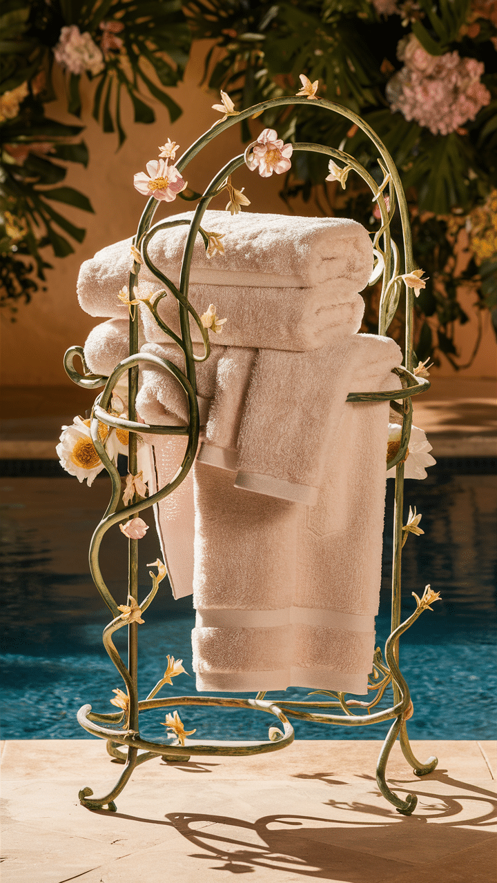 15 Pool Towel Rack Ideas to Keep Your Poolside Organized - The Phulwari