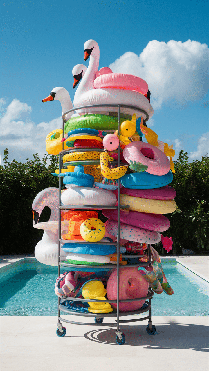 15 Innovative Pool Float Storage Ideas for a Neat and Tidy Pool Area ...