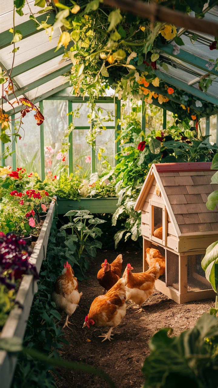 Chicken Coop Greenhouse Combination