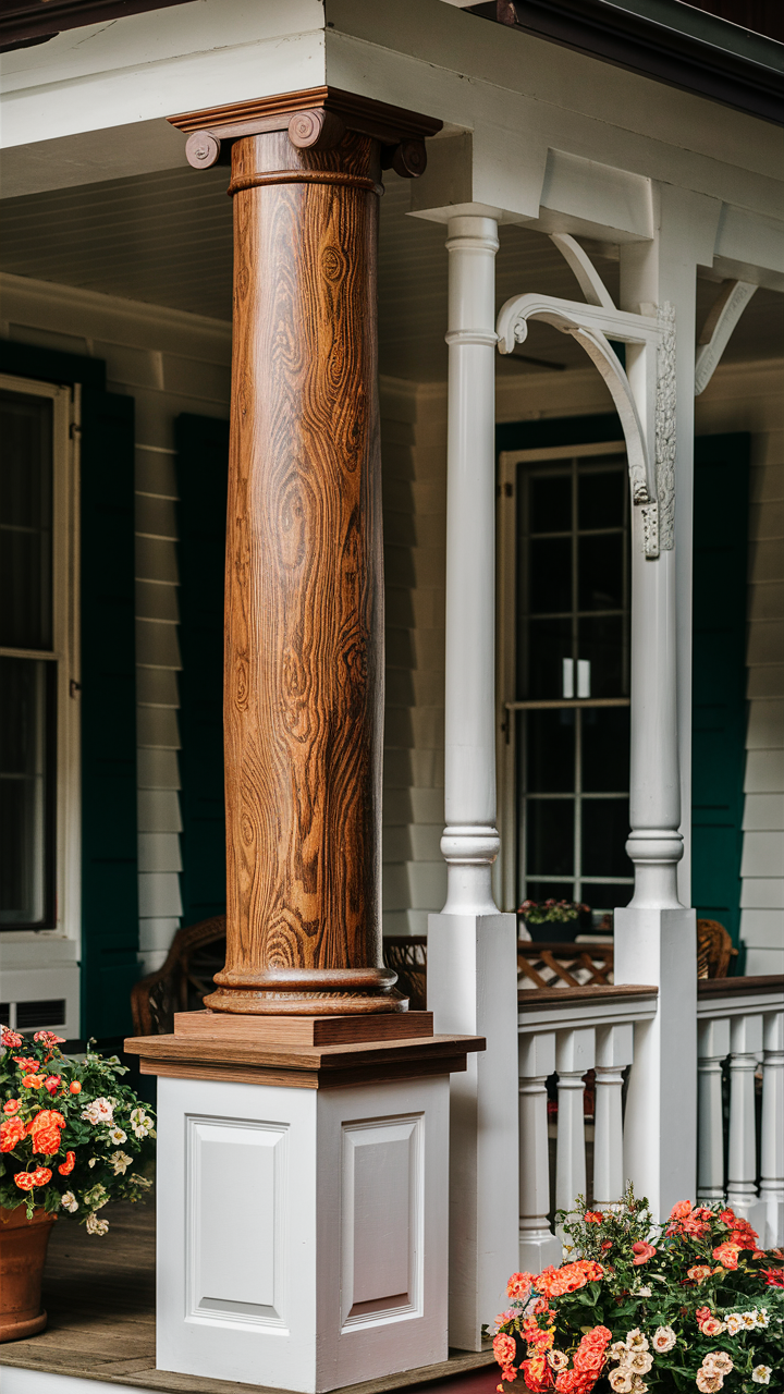 15 DIY Porch Column Wraps to Revamp Your Home’s Exterior - The Phulwari