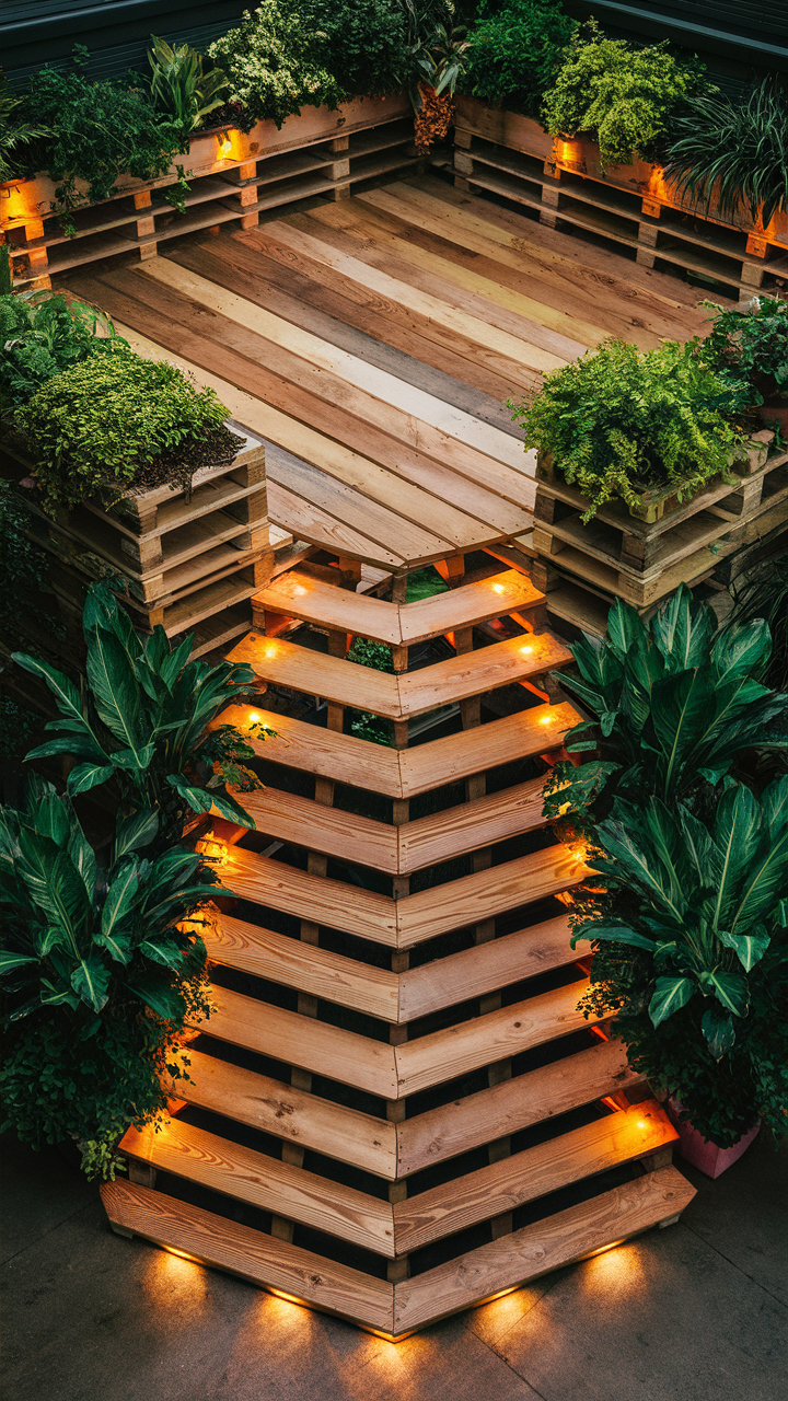 15 Budget-Friendly DIY Pallet Patio Deck Ideas - The Phulwari